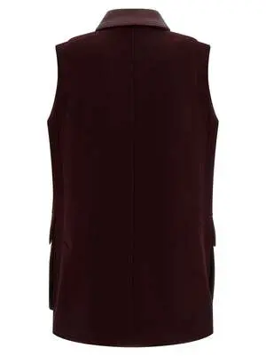 Max Mara Leather Vest - Multicolor