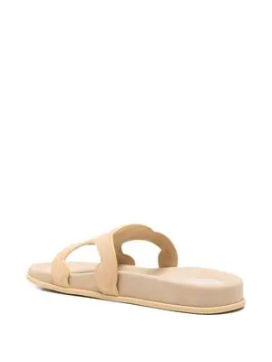 Celine Triomphe Suede Leather Slides