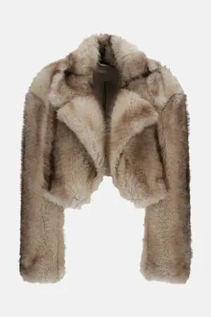 Sportmax Cropped Boxy Jacket In Furry Jersey - Multicolor