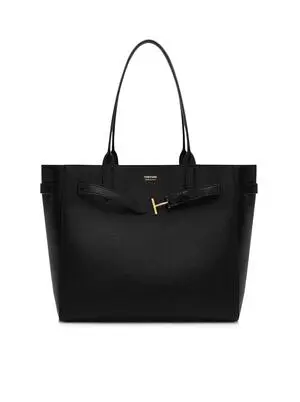 TOM FORD Medium Audrey Hammered Leather Bag - Black