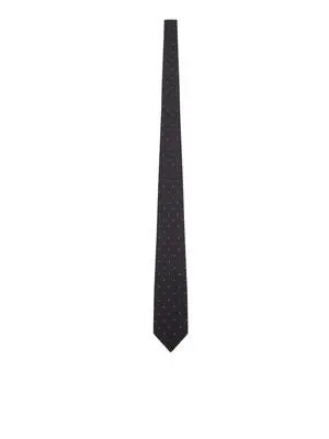 TOM FORD Polka Dot Silk Tie - Black