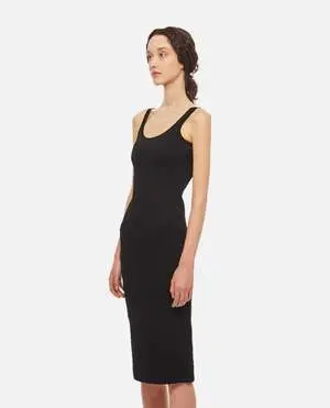 Fendi Ff Embossed Knitted Viscose Midi Dress
