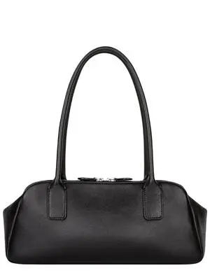 COURREGES Leather Shoulder Bag - Black