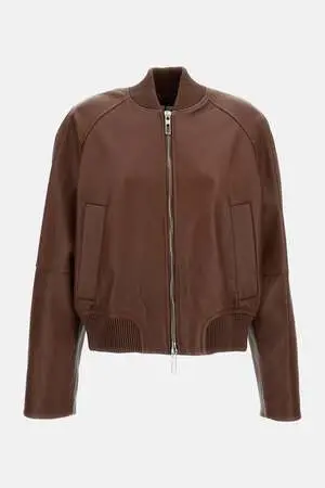 Sportmax Nappa Leather Bomber Jacket