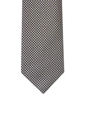 TOM FORD Silk Tie With Geometric Pattern