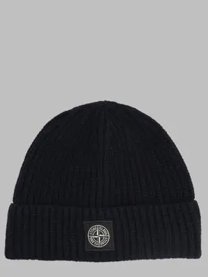 Stone Island Virgin Wool Beanie - Blue