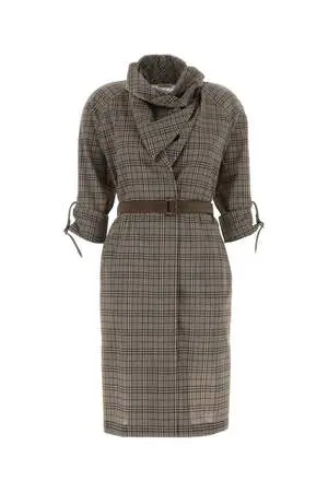 Burberry Embroidered Stretch Wool Dress - Multicolor