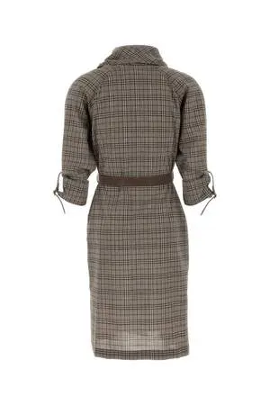 Burberry Embroidered Stretch Wool Dress
