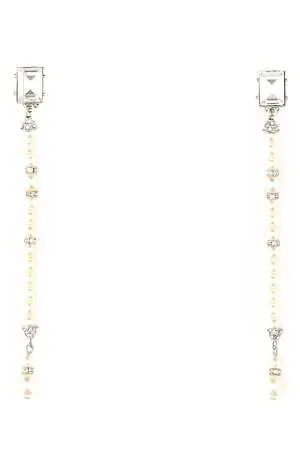 Alessandra Rich Embellished Metal Earrings - Silver