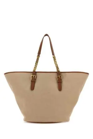 Saint Laurent Canvas Panier Shopping Bag - Brown