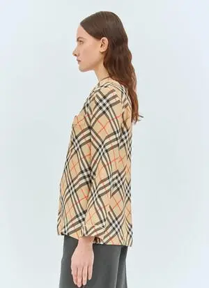 Burberry Check Silk Pyjama Shirt