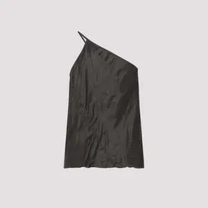 Rick Owens One Shoulder Slip Top - Brown