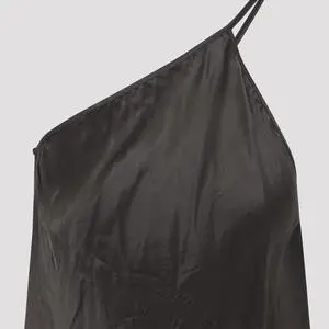 Rick Owens One Shoulder Slip Top - Brown