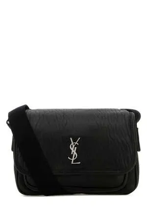 Saint Laurent Leather Small Messenger Crossbody Bag - Black