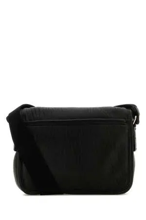 Saint Laurent Leather Messenger Crossbody Bag - Black