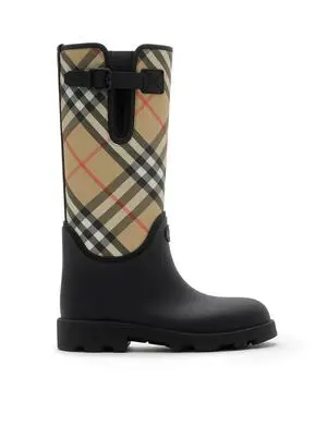 Burberry Marsh Stamp High Rubber Boots - Multicolor