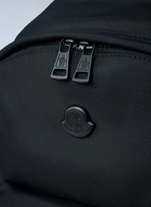 Moncler New Pierrick Metal Logo Backpack - Black