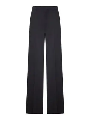 Chloé High-rise Flared Pants In Wool Grain De Poudre