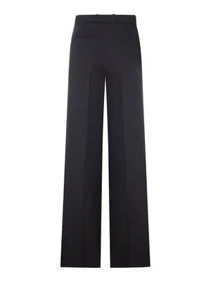 Chloé High-rise Flared Pants In Wool Grain De Poudre
