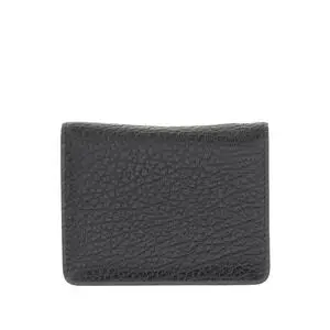 MAISON MARGIELA Leather Cardholder With Key-ring - Black