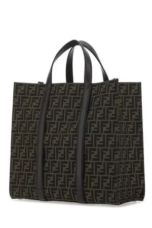 Fendi Embroidered Canvas Shopping Bag