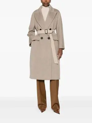 Max Mara Cashmere Double-breasted Coat - Multicolor