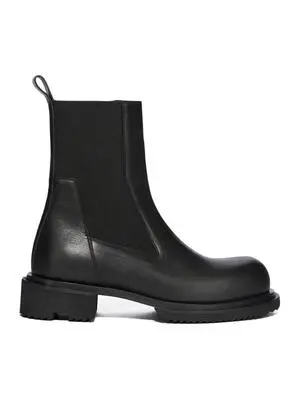 Rick Owens Bogun Leather Boots - Black
