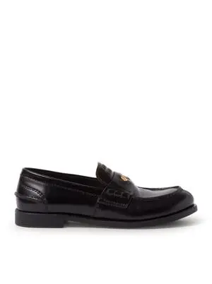 Miu Miu MIU MIU Brushed Leather Loafers Black