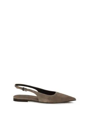 Brunello Cucinelli Suede Ballerinas - Brown