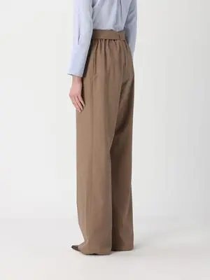 Max Mara Virgin Wool Palazzo Trousers - Brown