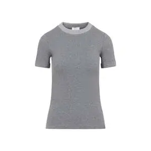 Peserico Ribbed Cotton T-shirt - Gray