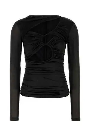 Isabel Marant Étoile Stretch Silk Blend Rose Top - Black