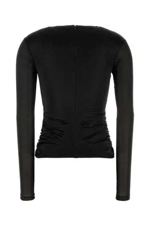 Isabel Marant Étoile Stretch Silk Blend Rose Top - Black