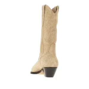 Isabel Marant Étoile Suede Leather 'duerto' Texan Boots - Cream
