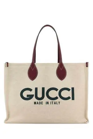 Gucci Canvas Shopping Bag - Brown
