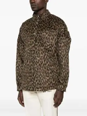 Palm Angels Classic Logo` Animalier Overshirt