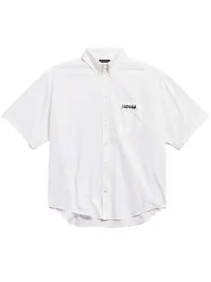 Balenciaga S/s Large Fit Shirt - White