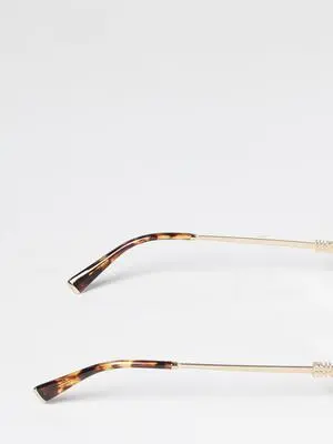 Miu Miu Oval Metal Sunglasses With Bridge And Tortoiseshell Temples