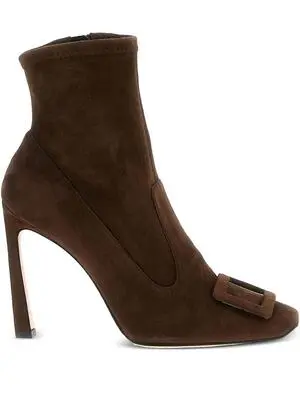 ROGER VIVIER Trompette Suede Leather Boots - Multicolor