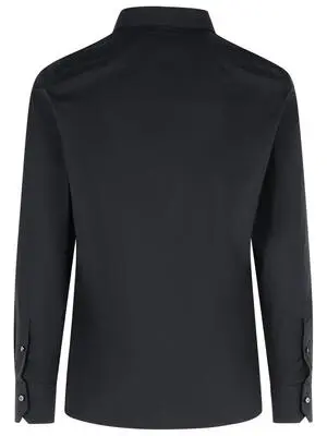 Zegna Trofeo' Dark Cotton Shirt - Blue