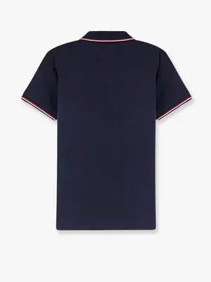 Moncler Cotton Polo Shirt With Logo Patch - Multicolor