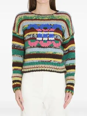 Celine Wool Crewneck Sweater - Multicolor