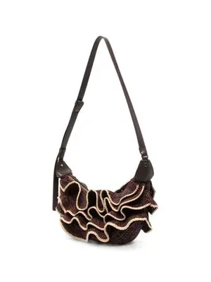 Zimmermann Goldentime Rafia Shoulder Bag