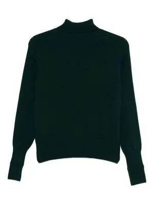 Victoria Beckham Lambswool Turtleneck Jumper - Green
