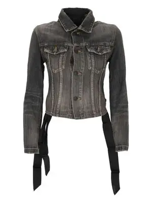 Balenciaga Lace-up Denim Jacket - Multicolor
