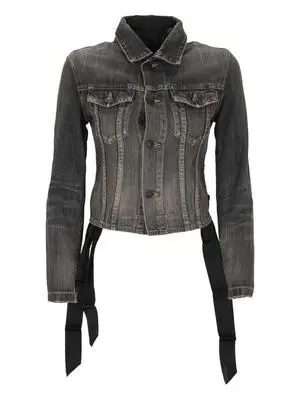 Balenciaga Lace-up Denim Jacket - Multicolor