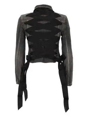 Balenciaga Lace-up Denim Jacket - Multicolor