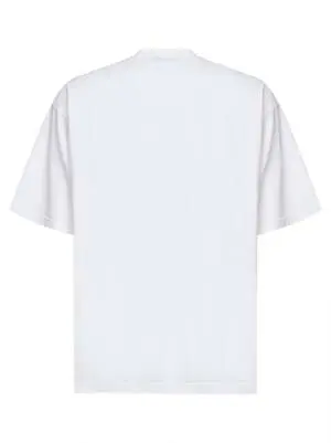 Balenciaga White Messy Spray Medium Fit T-shirt