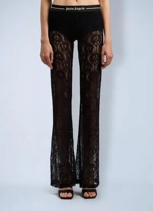 Palm Angels Classic Logo Lace Pants - Black