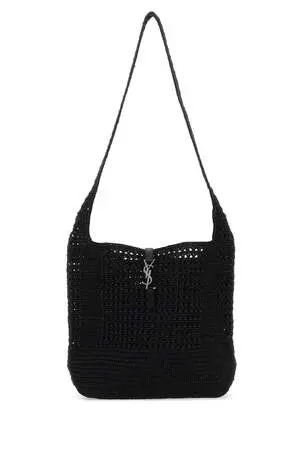 Saint Laurent Raffia Medium Le 5 Ã  7 Shoulder Bag - Black